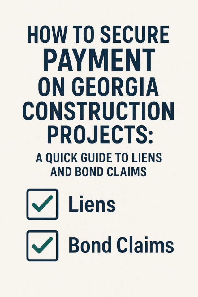 How to Secure Payment on Georgia Construction Projects: A Quick Guide ...